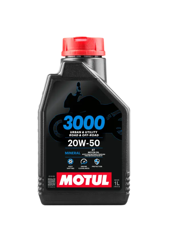 Aceite de Motor Motul 20W50 Mineral 3000 4 Tiempos | Mundimotos