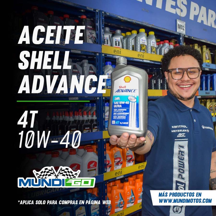 Shell Advance 10W40 Synthetic Ultra 4-Stroke Engine Oil | Mundimotos